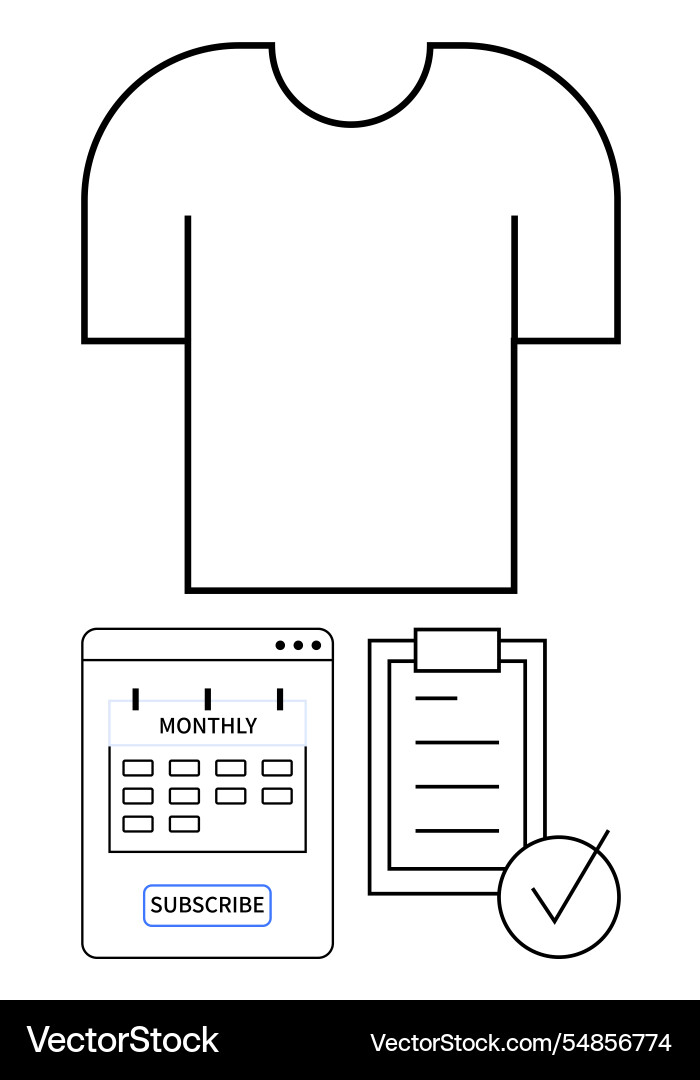 Apparel subscription concept featuring monthly Vector Image