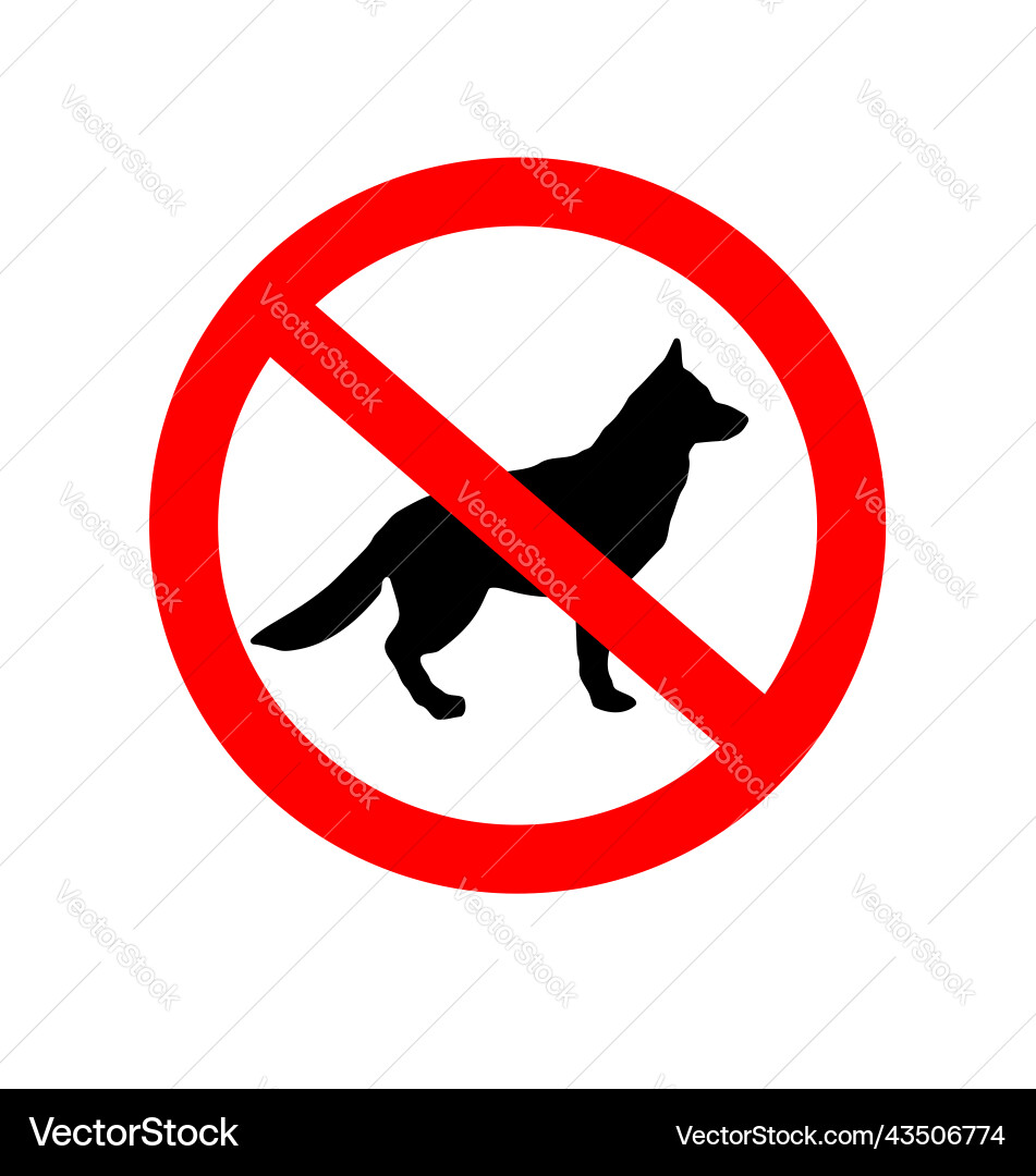 Classic no dogs allowed sign Royalty Free Vector Image