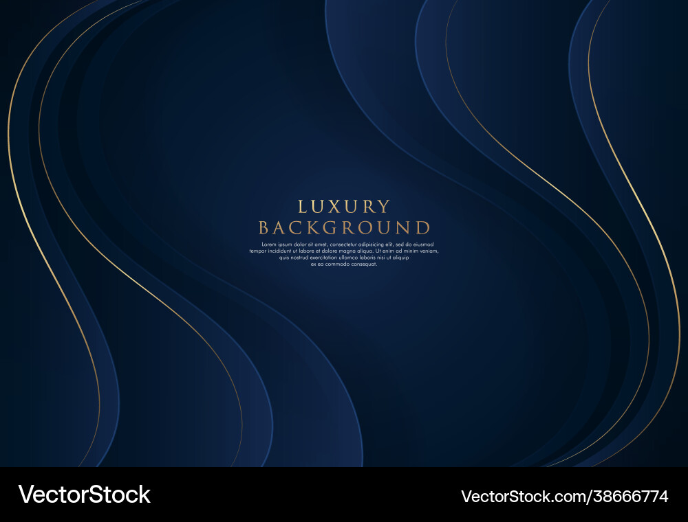 Dark Blue Wave Abstract Background Royalty Free Vector Image