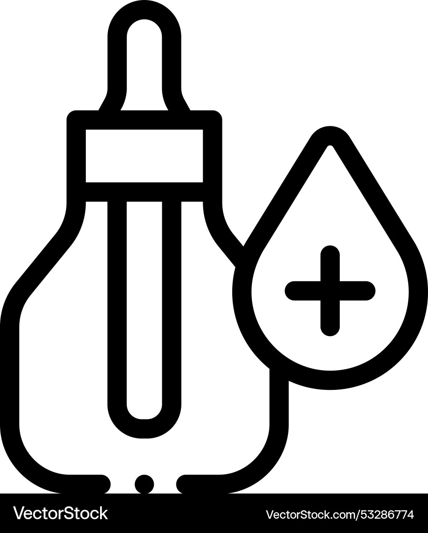 Essential oil icon thin linear style design Vector Image