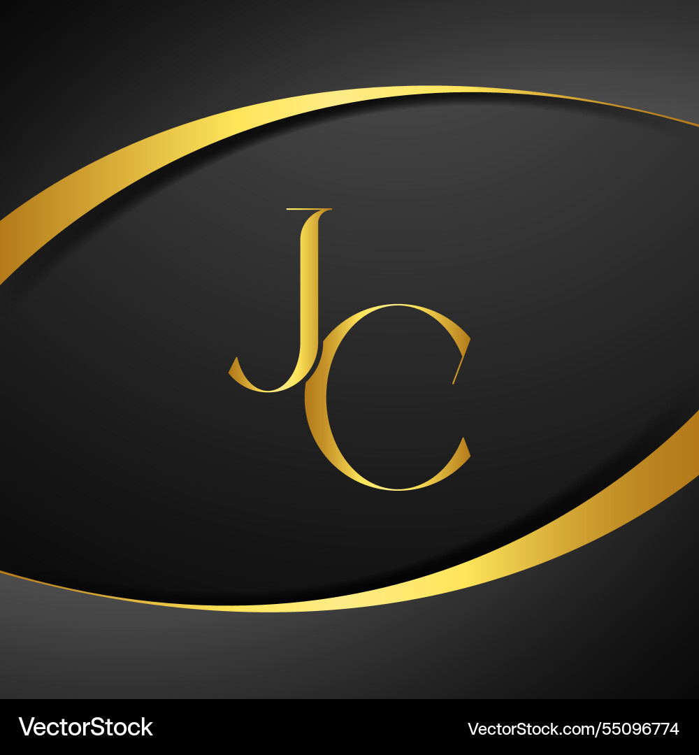 Jc luxury letter logo Royalty Free Vector Image