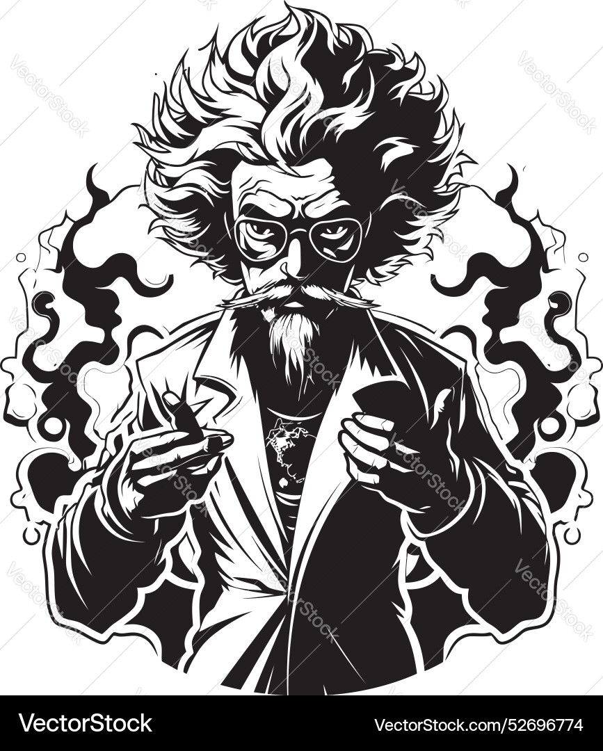 Lab rat labs mad scientist logo graphics formula Vector Image