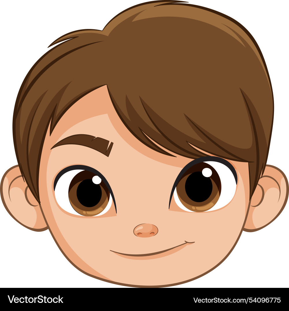 A happy boys face Royalty Free Vector Image - VectorStock