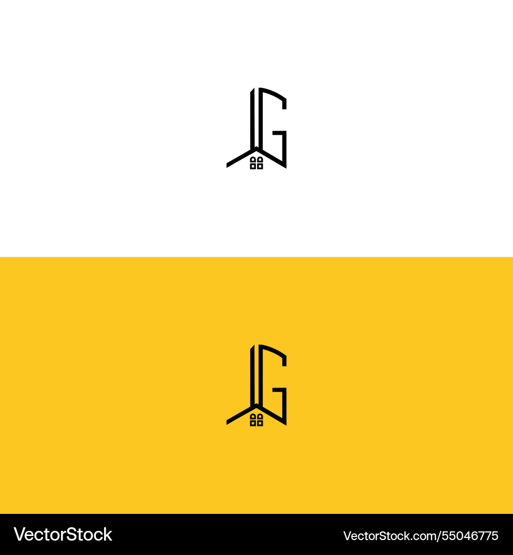 Creative initial letters lg logo for house Vector Image