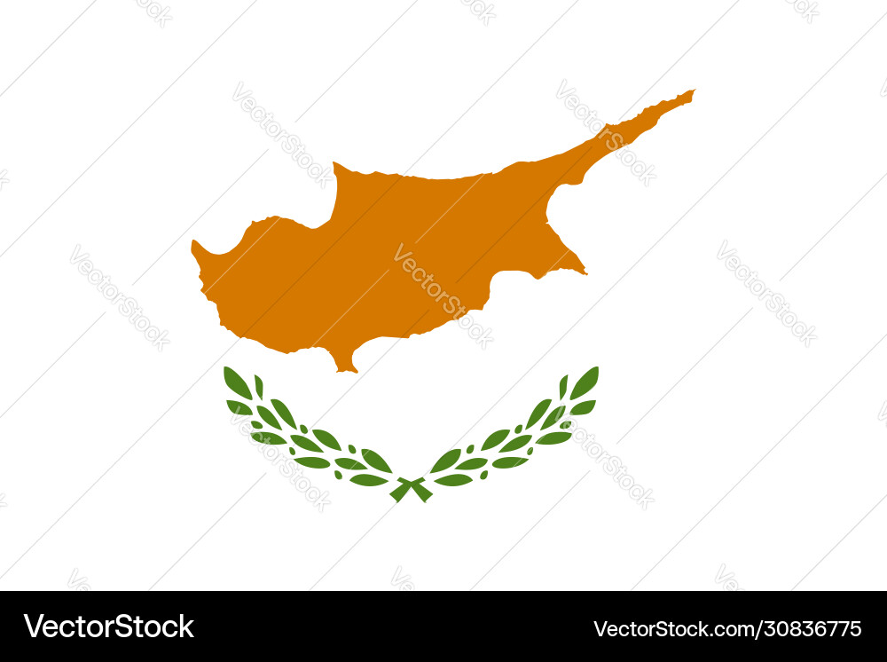 Cyprus Flag Close-Up Royalty Free Vector Image