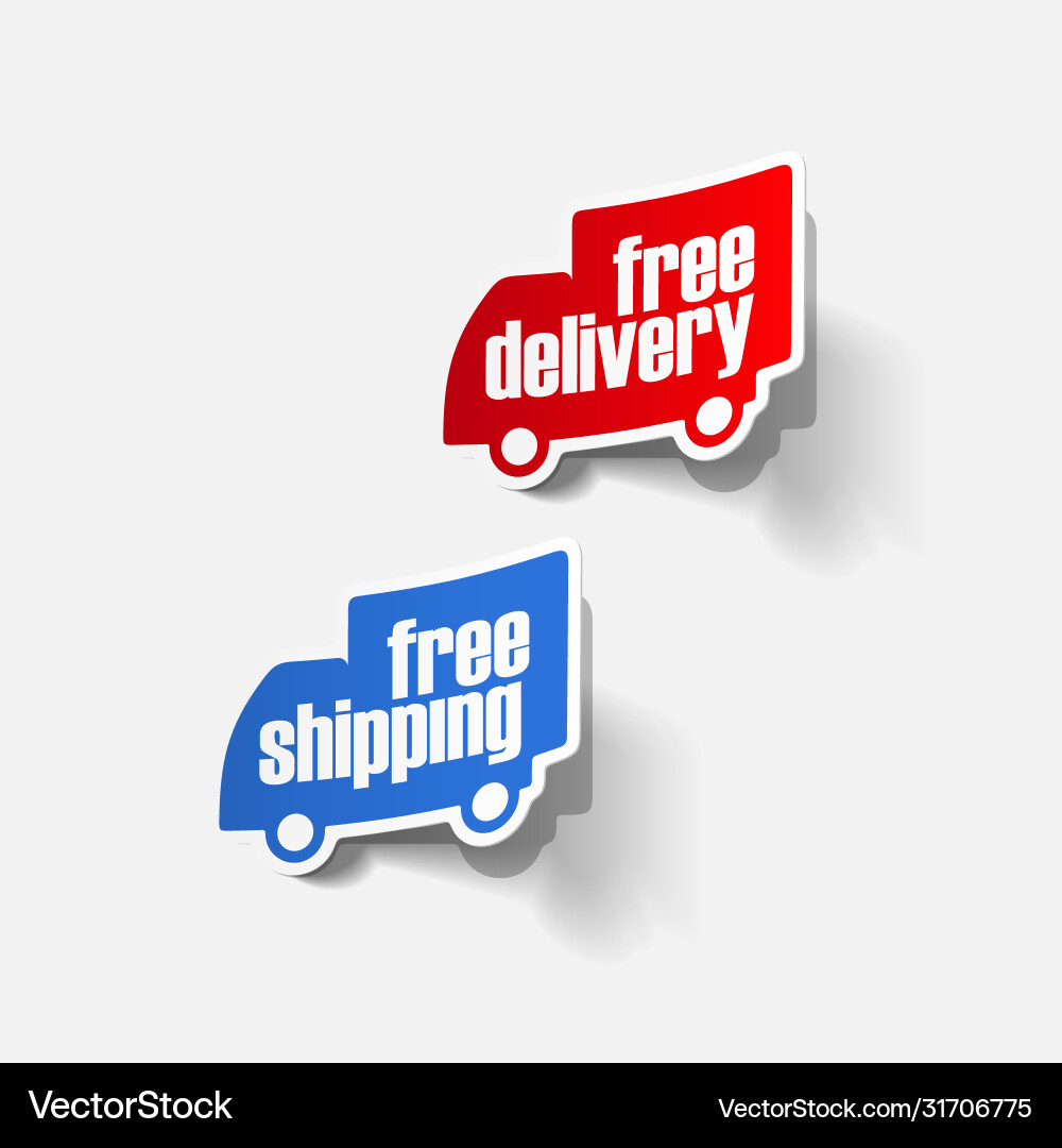 Free delivery shipping labels Royalty Free Vector Image