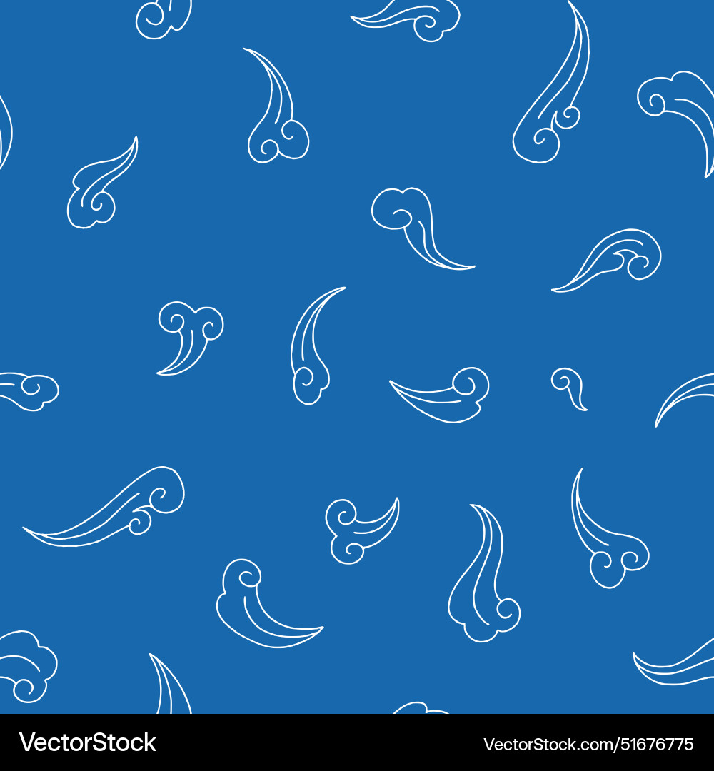 Outline bunch of wind seamless pattern design Vector Image