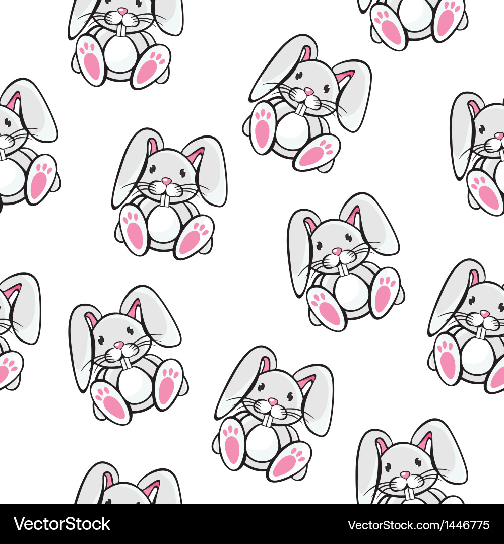 Rabbit pattern Royalty Free Vector Image - VectorStock
