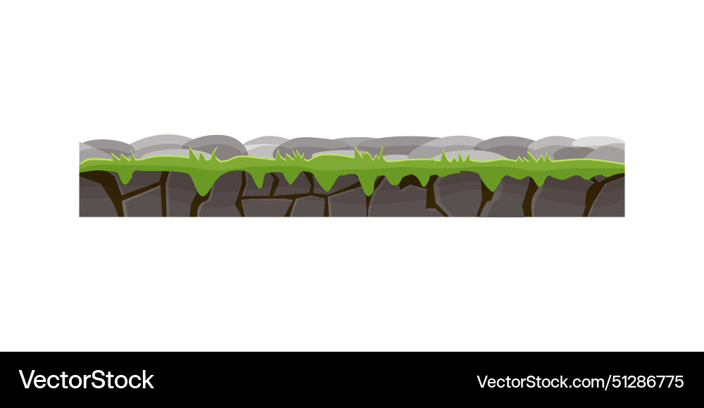 Seamless ground sections with stones gravels Vector Image
