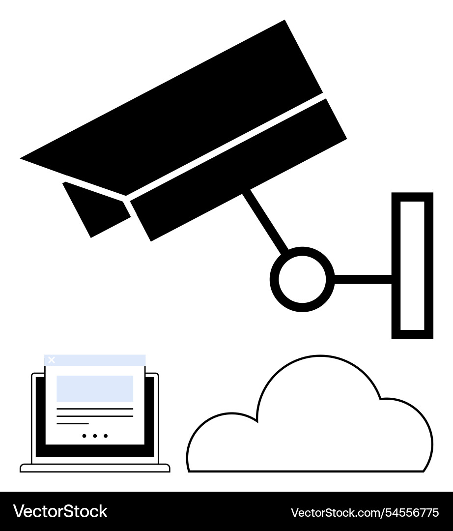 Surveillance camera monitoring online data storage