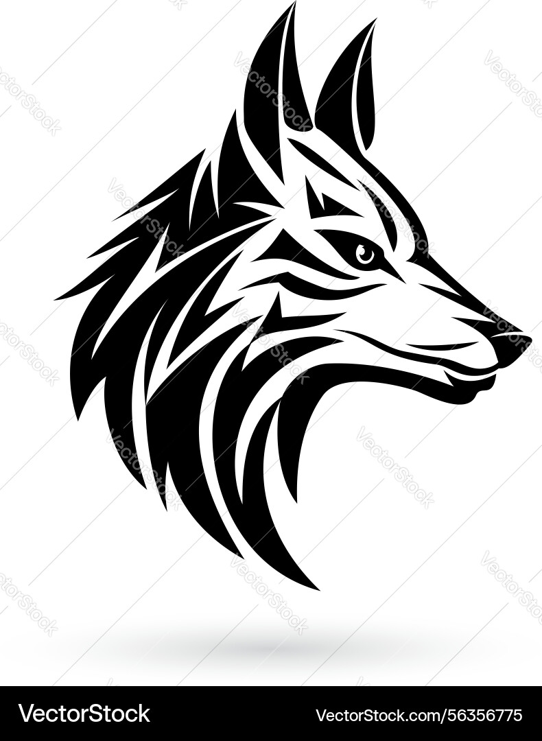 Woolf head symbol icon Royalty Free Vector Image