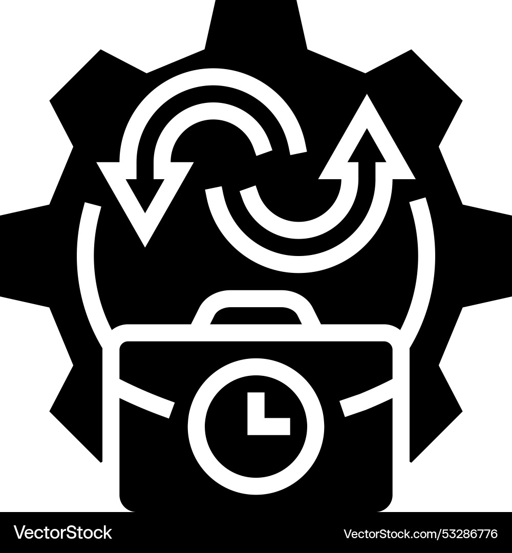 Automation modern business glyph icon Royalty Free Vector