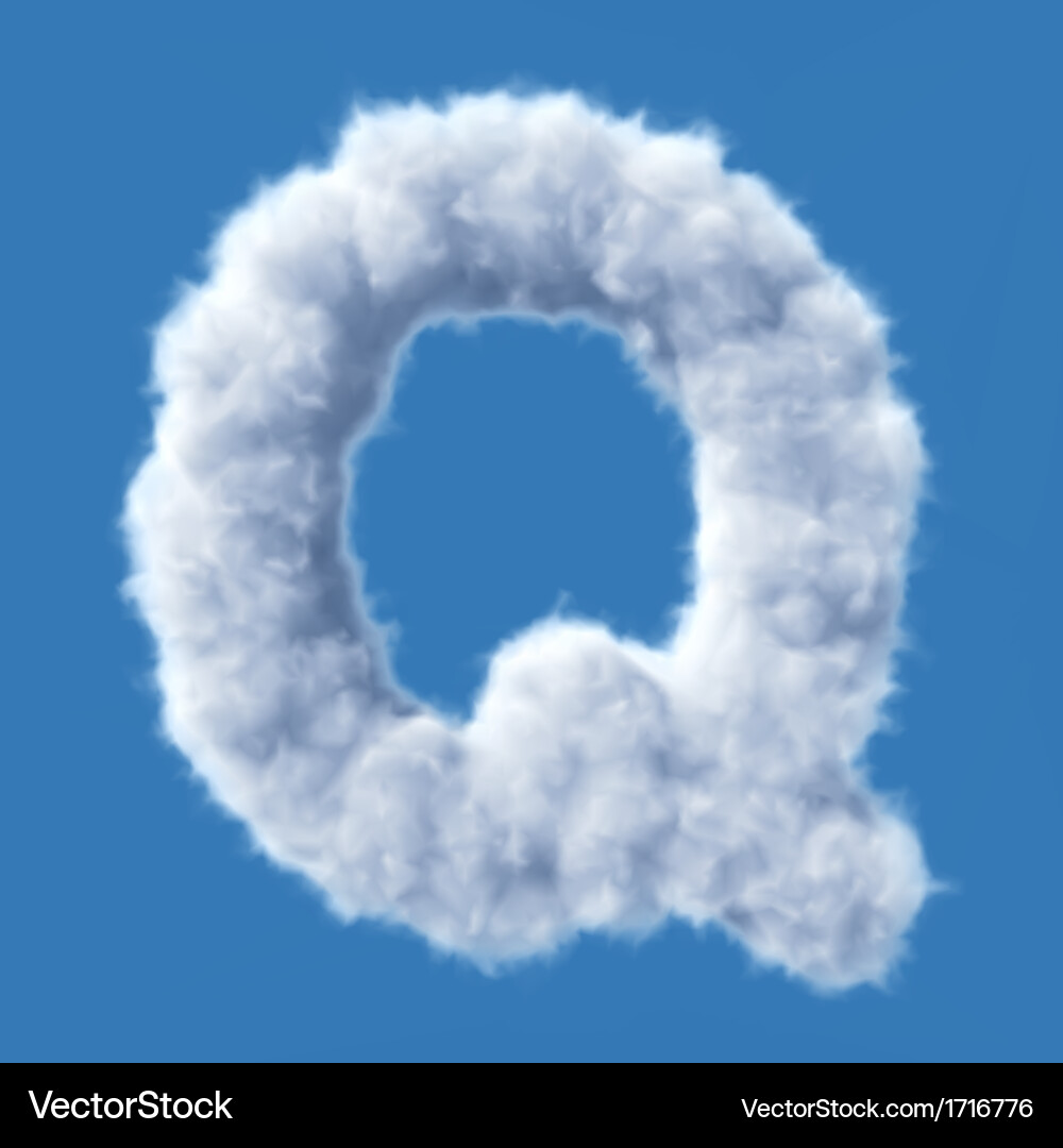 Cloud letter Royalty Free Vector Image - VectorStock