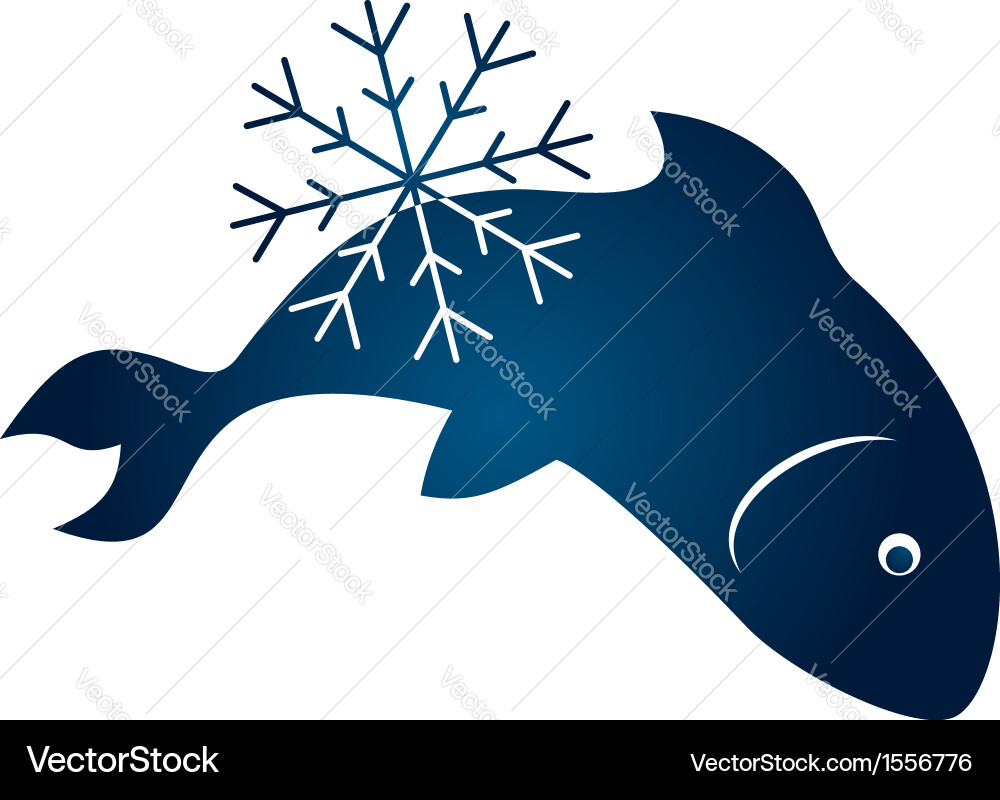 Fresh frozen fish Royalty Free Vector Image - VectorStock