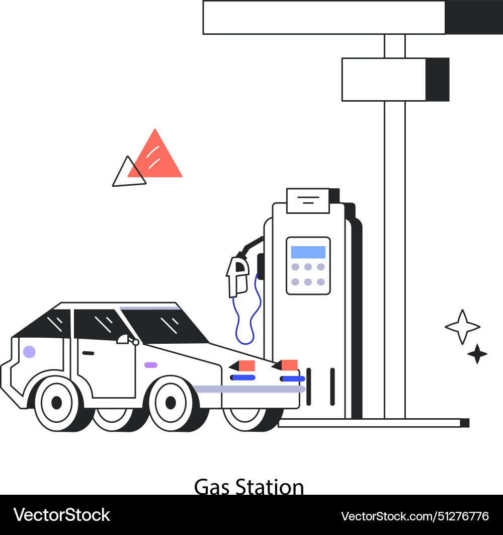 Gas station Royalty Free Vector Image - VectorStock