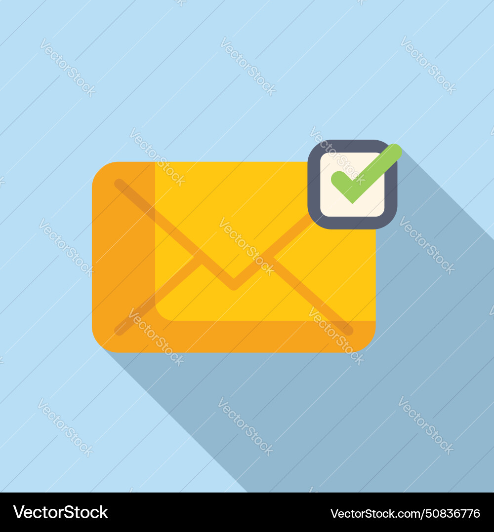 Mail info control icon flat quality Royalty Free Vector