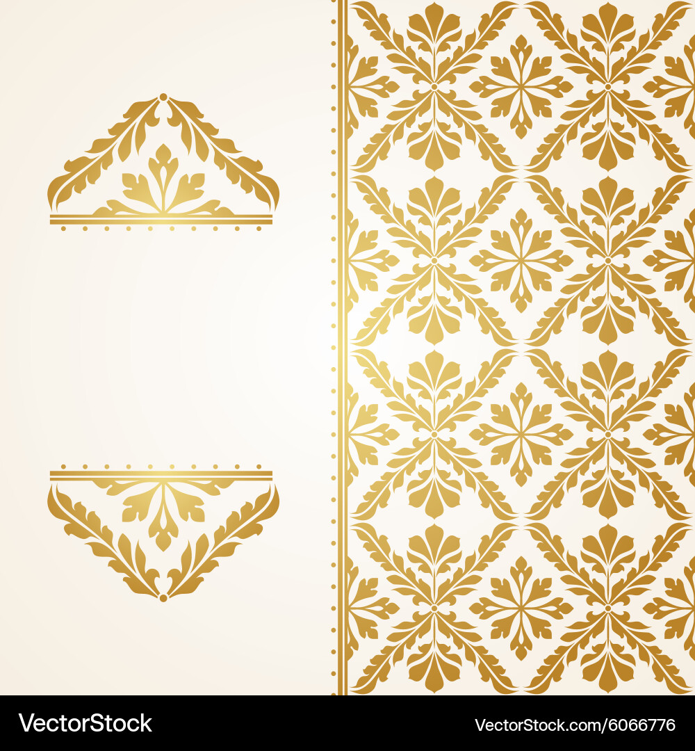 Ornate Floral Indian Motif Royalty Free Vector Image