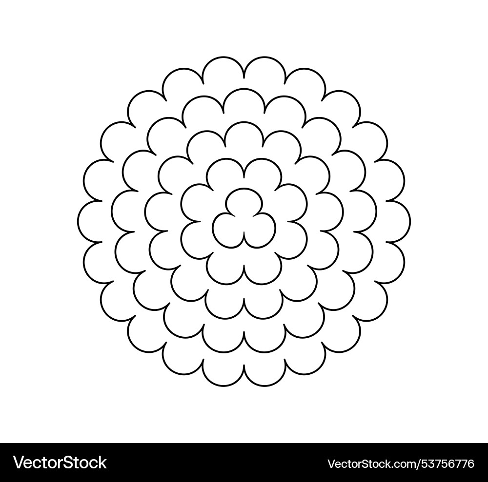 Scalloped Circle Border Royalty Free Vector Image