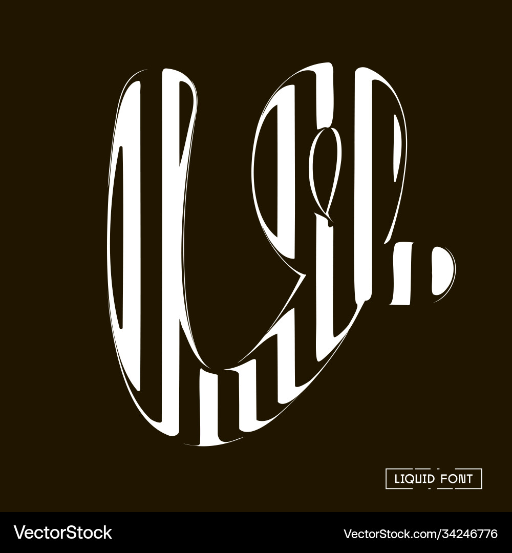 V letter formed parallel lines a made Royalty Free Vector