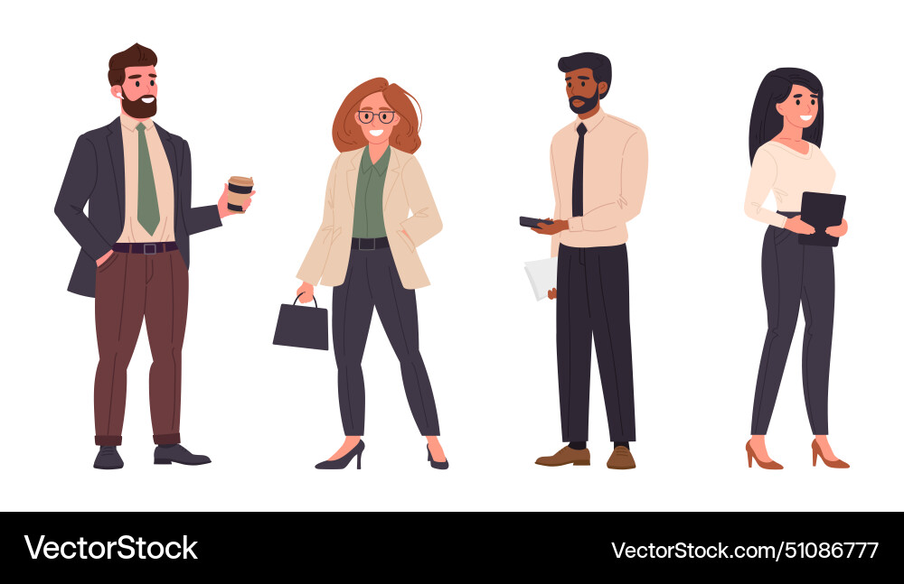 Business team office workers and colleagues Vector Image