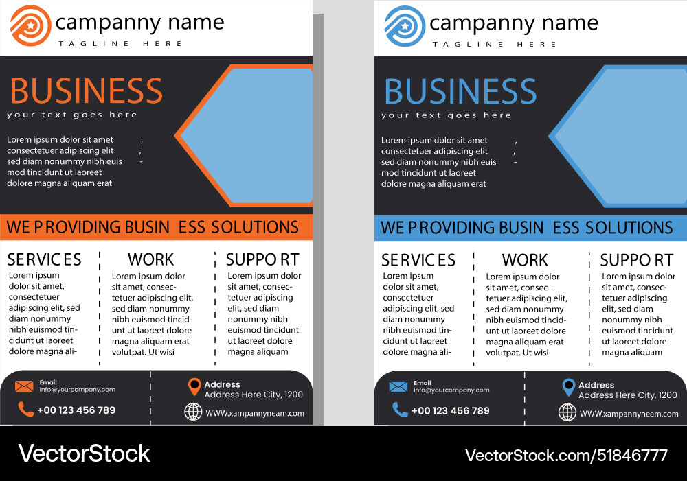 Creative business flayer design editable edit Vector Image