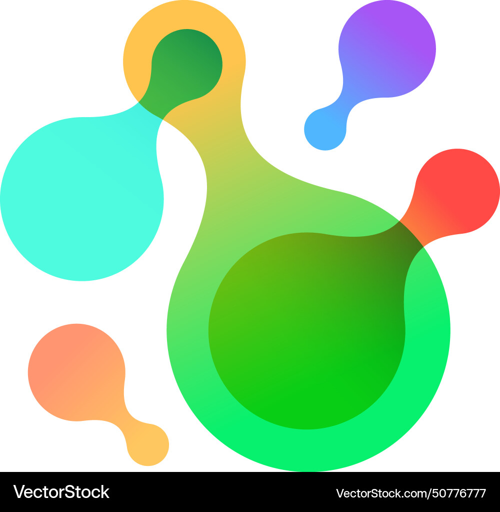 Flowing shape creative logo futuristic connection Vector Image