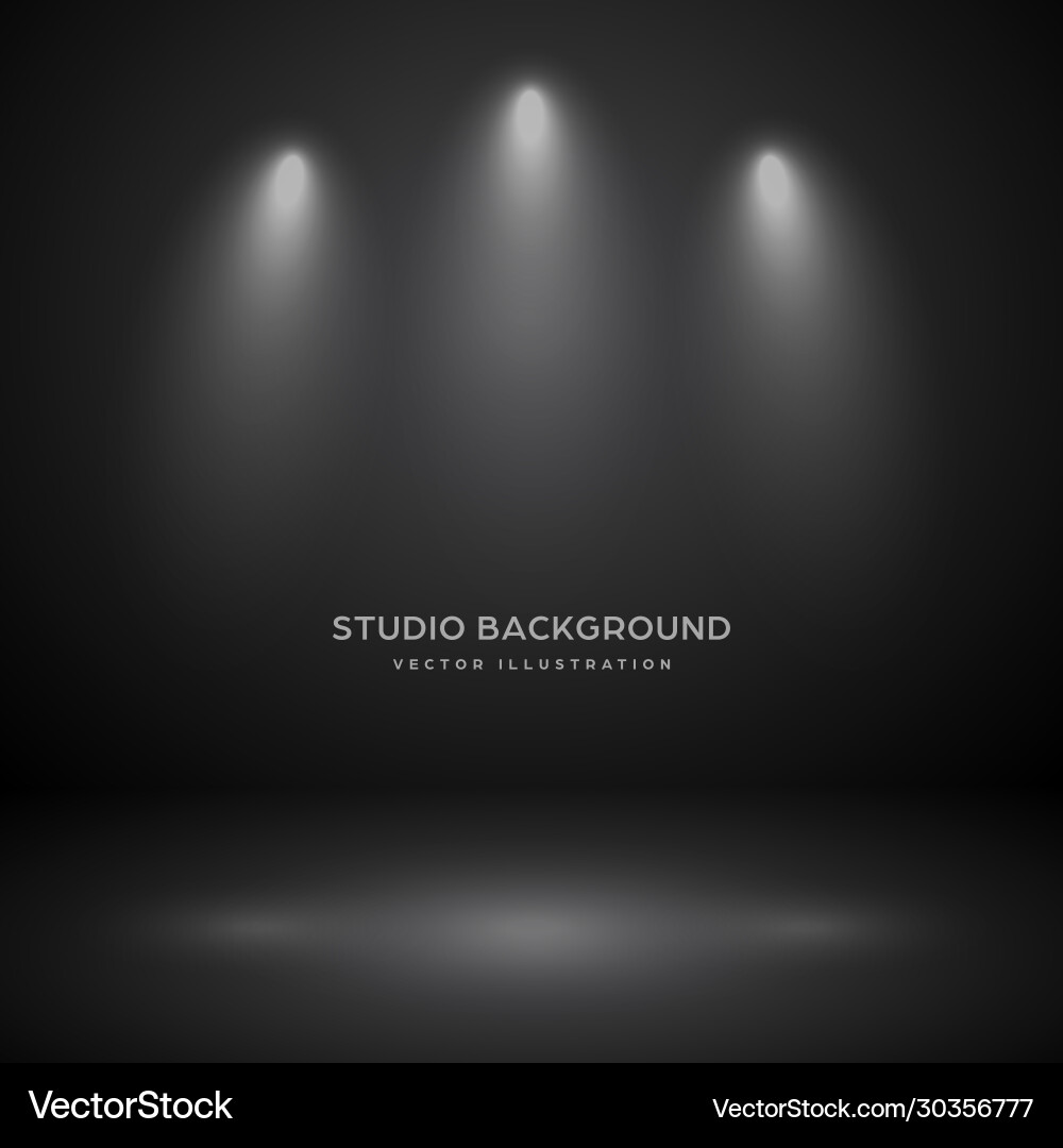 Gray Studio Backdrop with Spotlights Royalty Free Vector