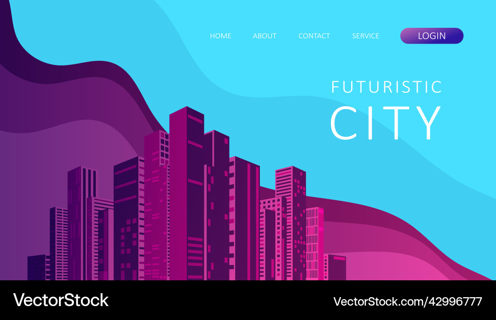 Landing page for a website Royalty Free Vector Image