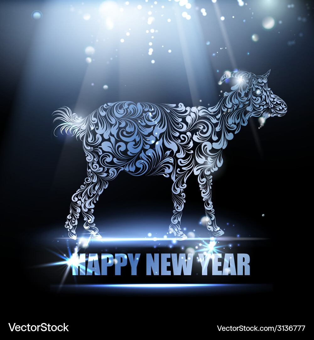 New Year Goat Symbol Royalty Free Vector Image