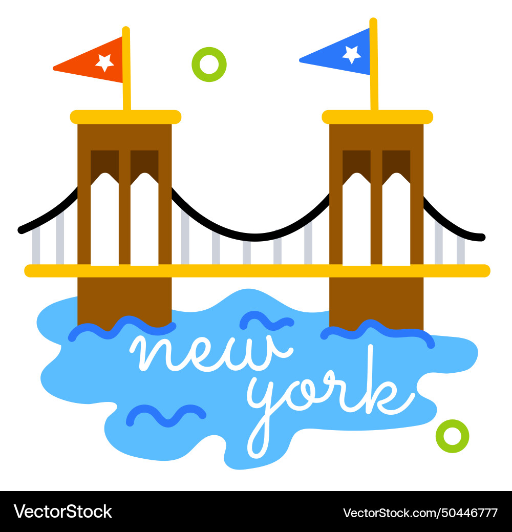 New york bridge Royalty Free Vector Image - VectorStock