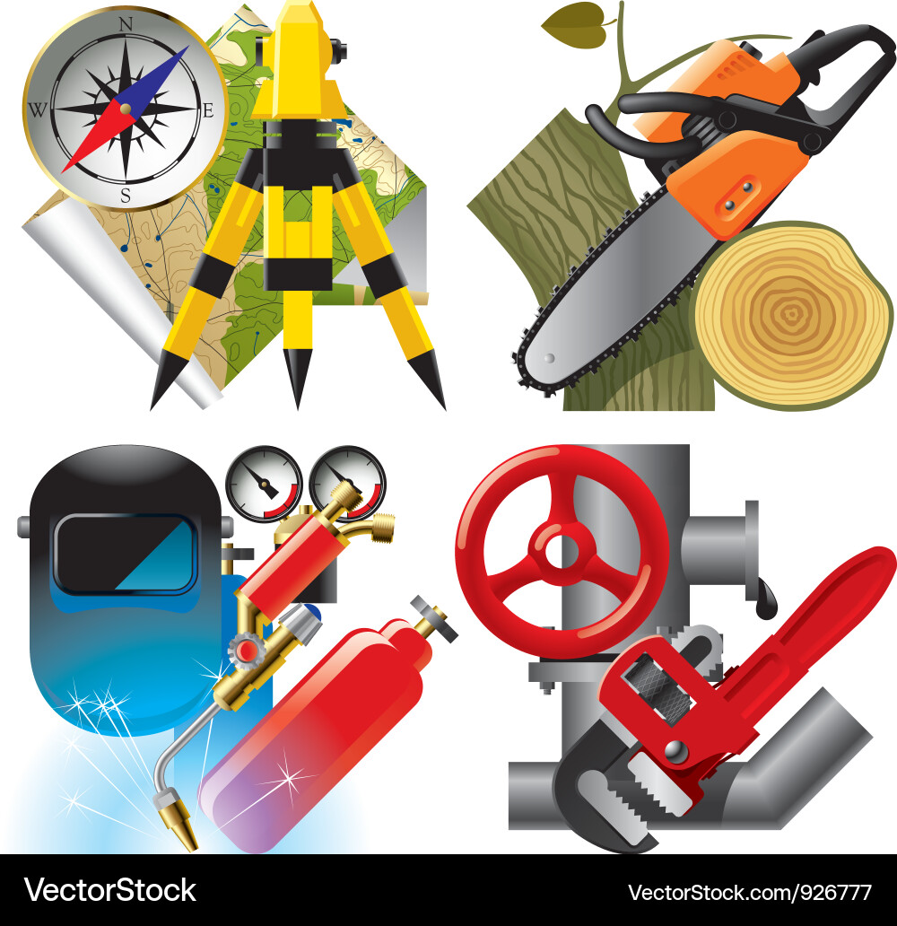 Occupation Icons - Tools & Work Royalty Free Vector