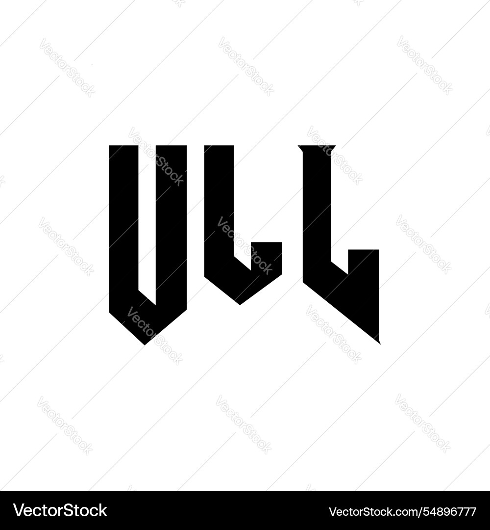 Ull letter logo design for technology company Vector Image