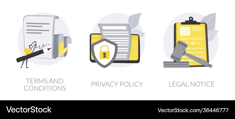 Website disclaimer abstract concept Royalty Free Vector