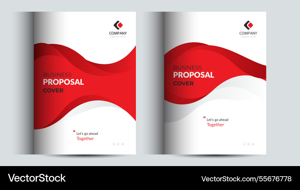 Corporate business proposal cover design template Vector Image