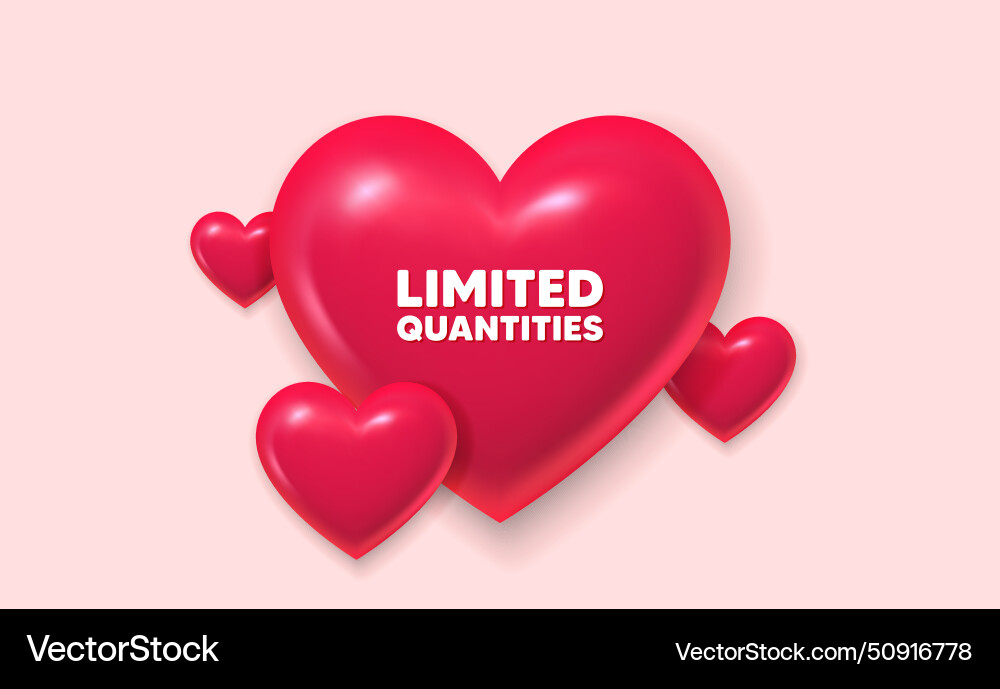 Limited quantities symbol special offer sign 3d Vector Image