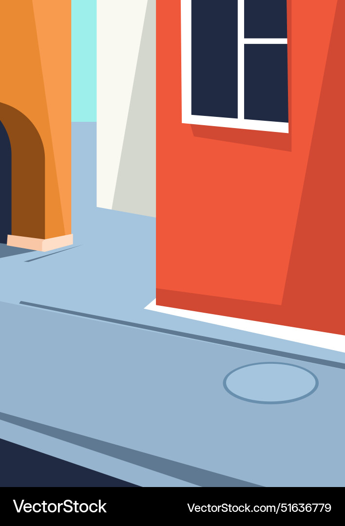 An urban street Royalty Free Vector Image - VectorStock