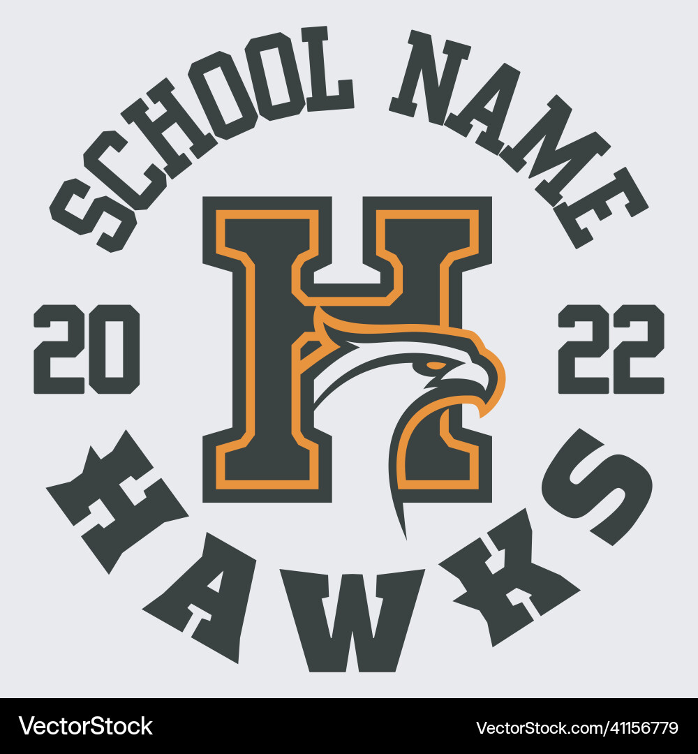 Bold Hawk Mascot Logo Royalty Free Vector Image