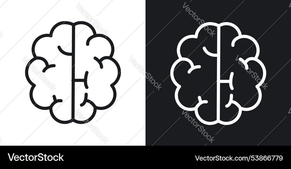Brain icon set Royalty Free Vector Image - VectorStock