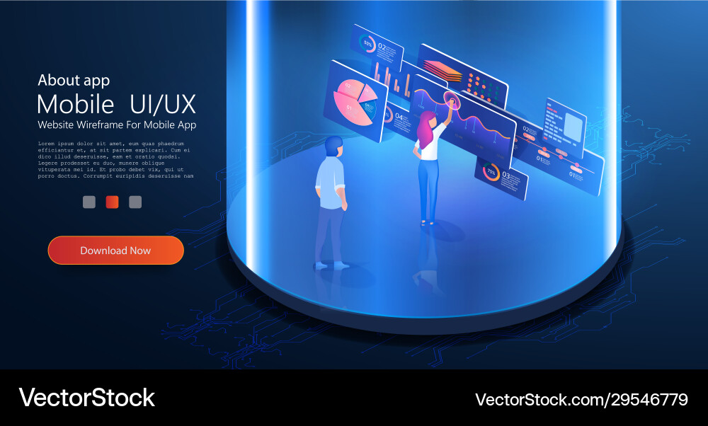 Business analysis concept data Royalty Free Vector Image