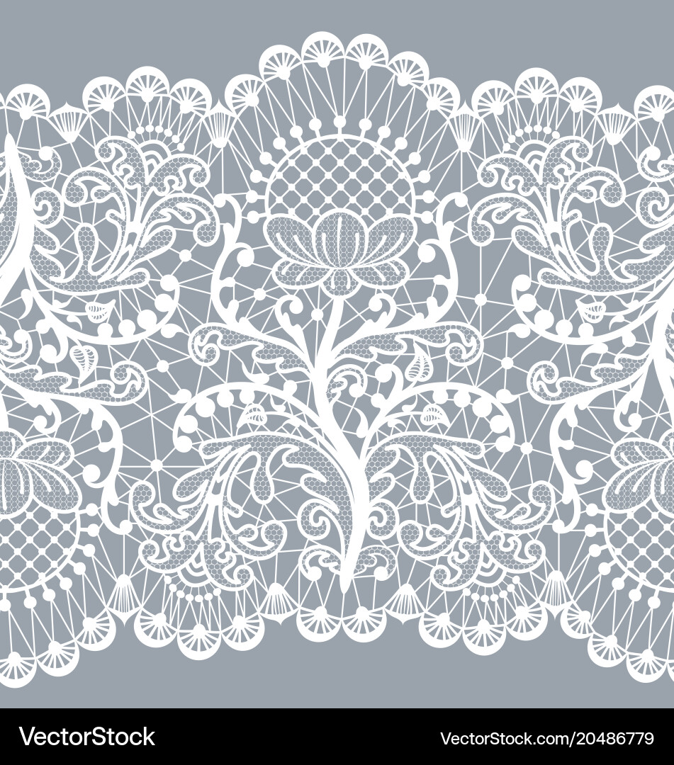 Elegant White Lace Texture Royalty Free Vector Image