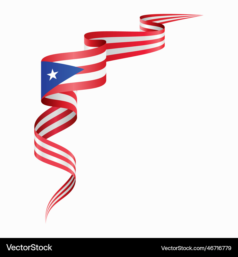 Puerto Rican Flag Wavy Background Royalty Free Vector Image
