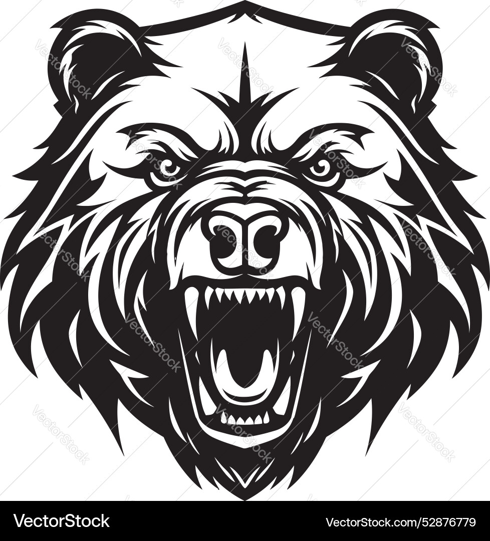Royal bear heraldry bear majesty mark Royalty Free Vector