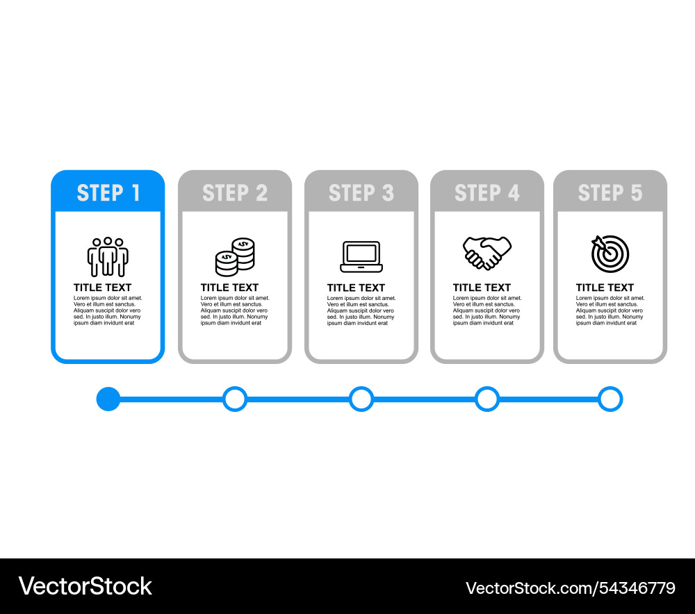 Steps timeline infographics design template Vector Image