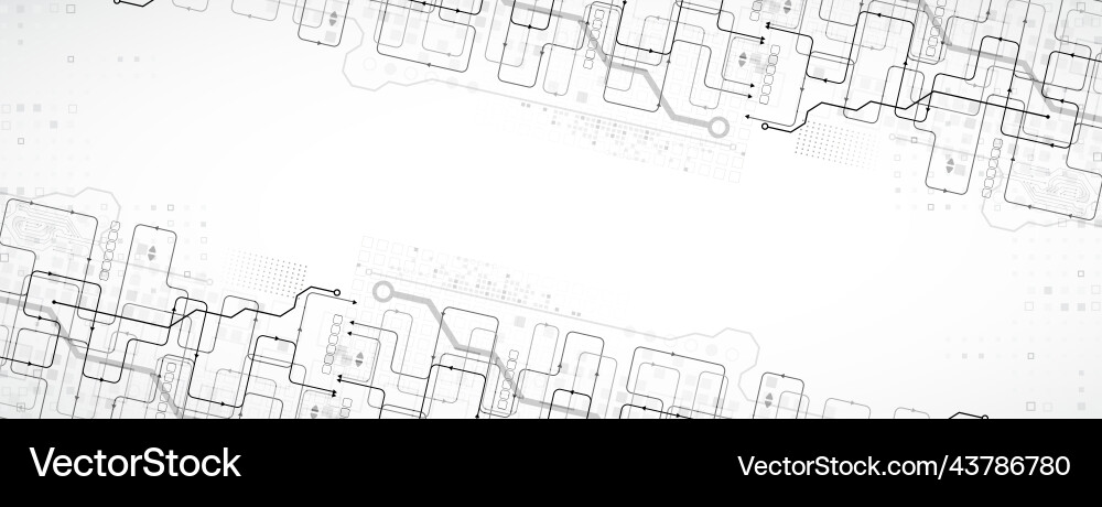 Abstract technology concept circuit board high Vector Image