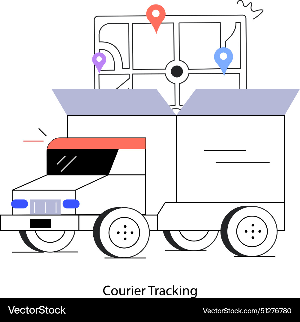 Courier tracking Royalty Free Vector Image - VectorStock