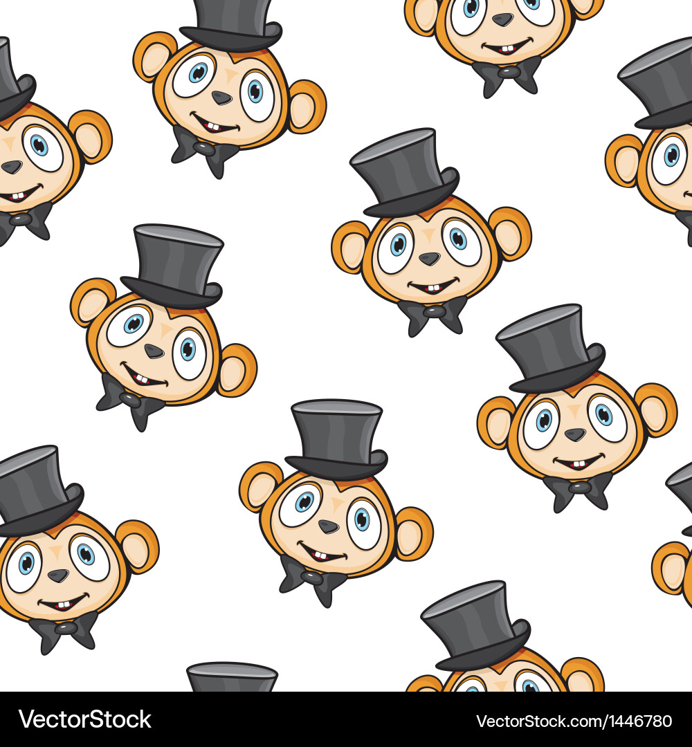 Cute monkey pattern Royalty Free Vector Image - VectorStock