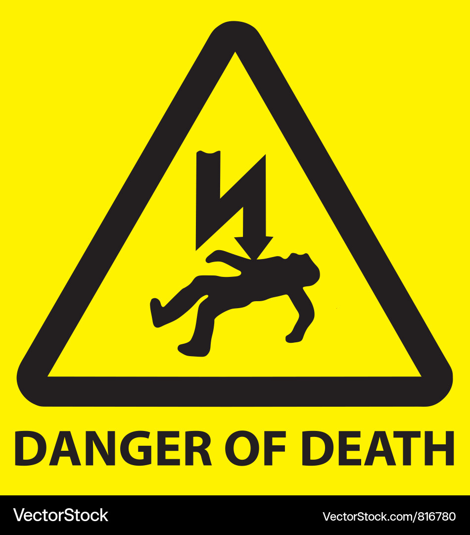 Danger of death sign Royalty Free Vector Image