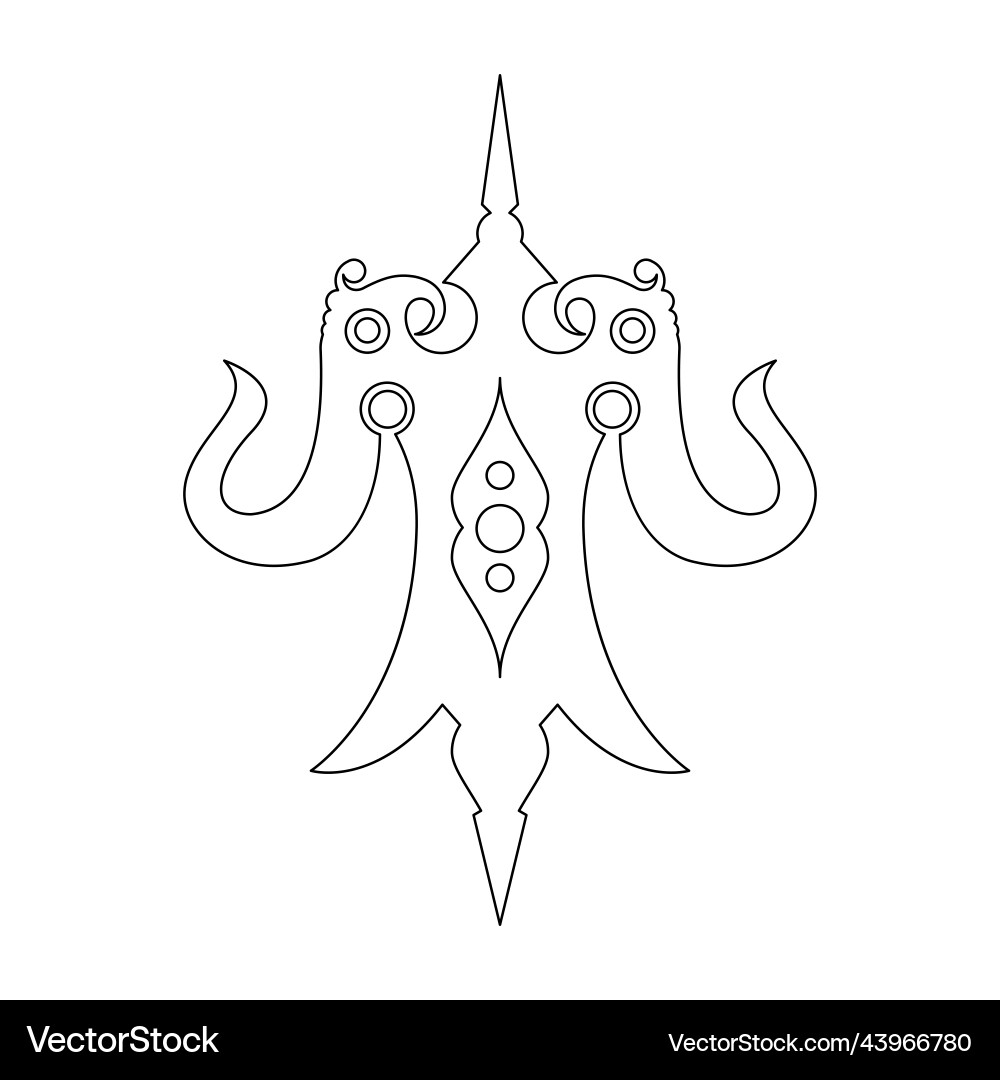 Dayak etnik design Royalty Free Vector Image - VectorStock