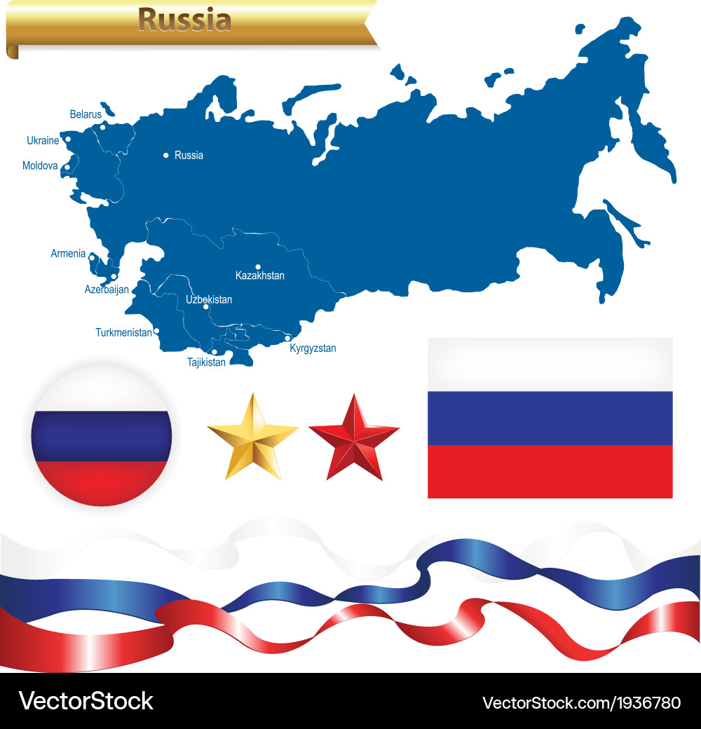 Russian federation set Royalty Free Vector Image