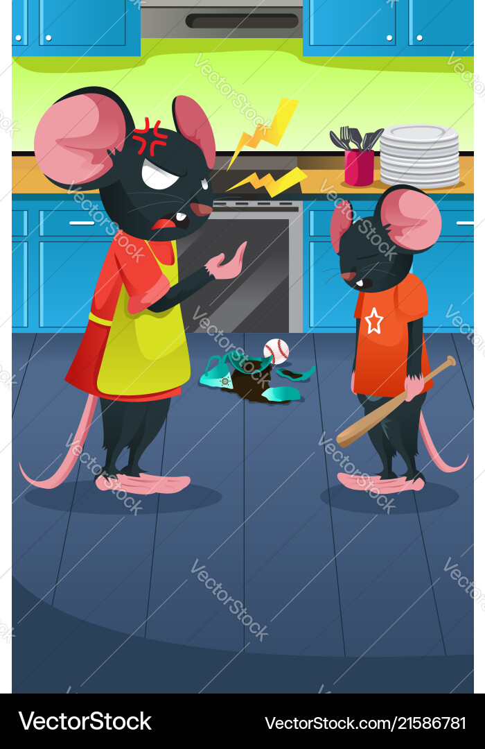Angry mouse Royalty Free Vector Image - VectorStock